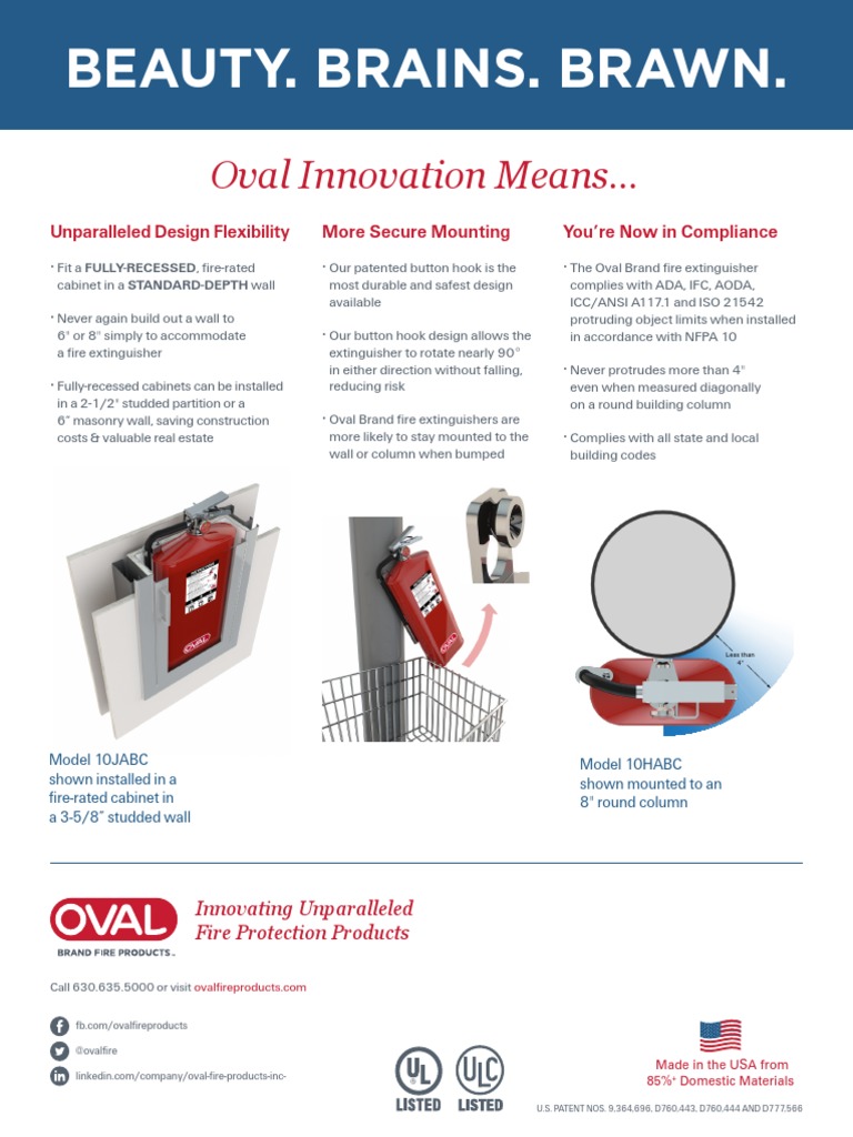 Oval Fire Extinguisher Brochure 1page R3 | PDF | Wall | Civil Engineering