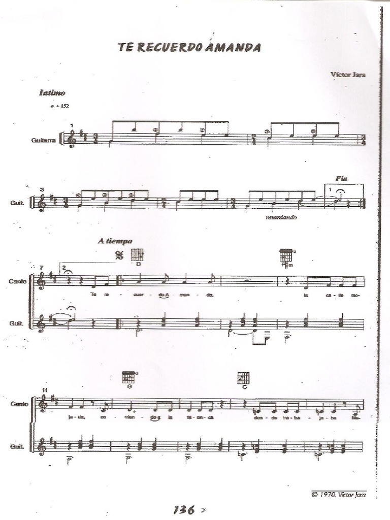 Te Recuerdo Amanda | PDF