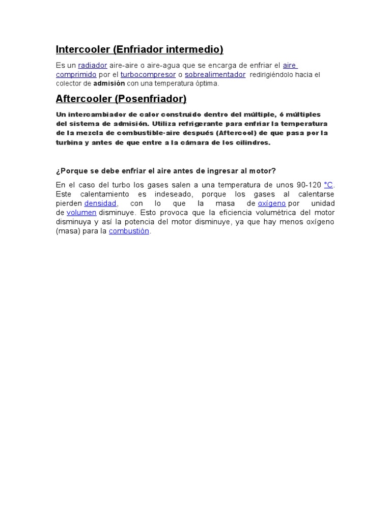 Intercooler & Aftercooler | PDF