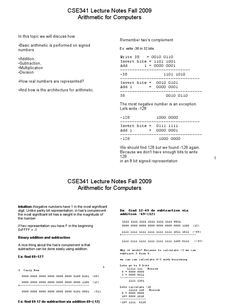 cse341-lecture-notes-fall-2009-arithmetic-for-computers-ex-write-38