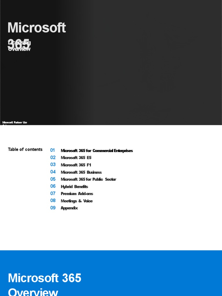 Microsoft 365 - Microsoft 365 Licensing Deck (Partner) | PDF | Office ...