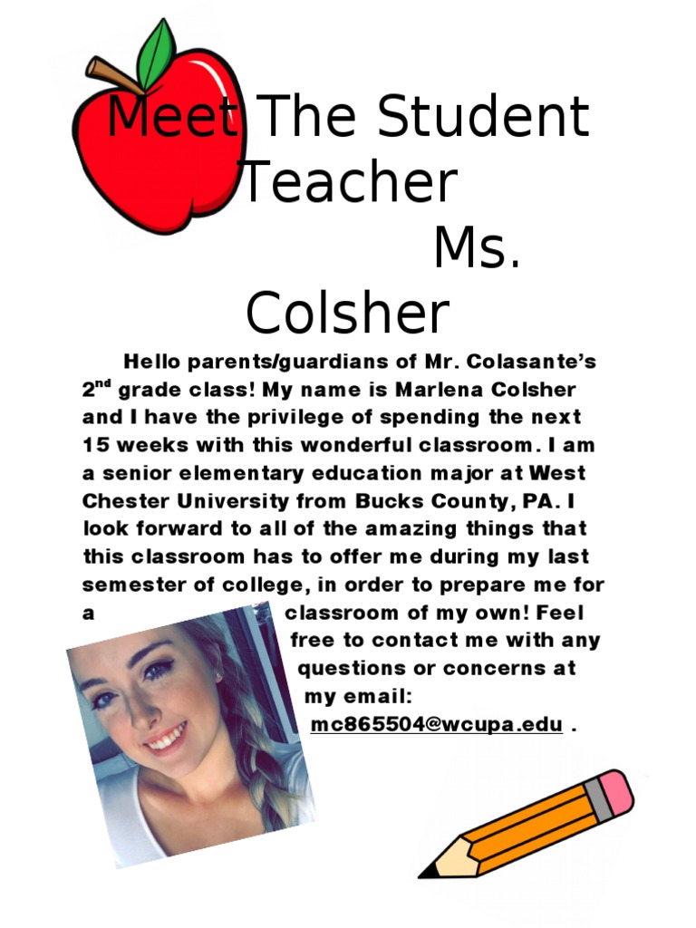 Meet The Student Teacher | PDF