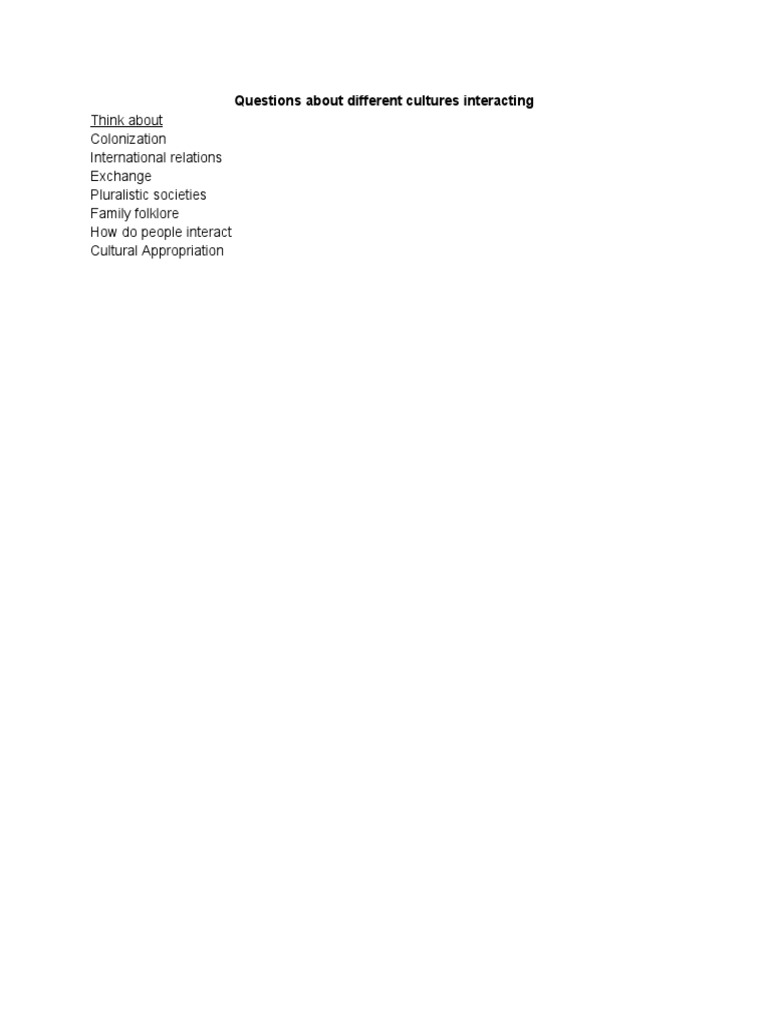 Cultural Interaction and Exchange Insights | PDF | Social Science