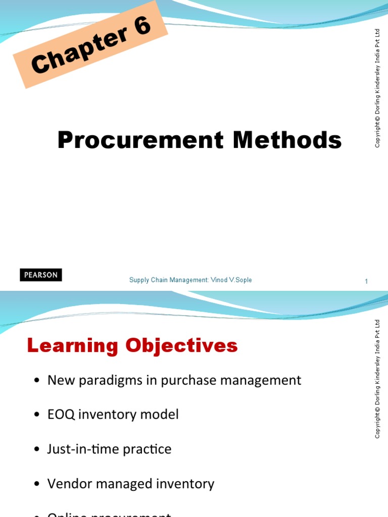 Cha Pter 6: Procurement Methods | PDF | Inventory | Supply Chain