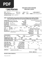 WPS Sample | PDF | Welding | Construction