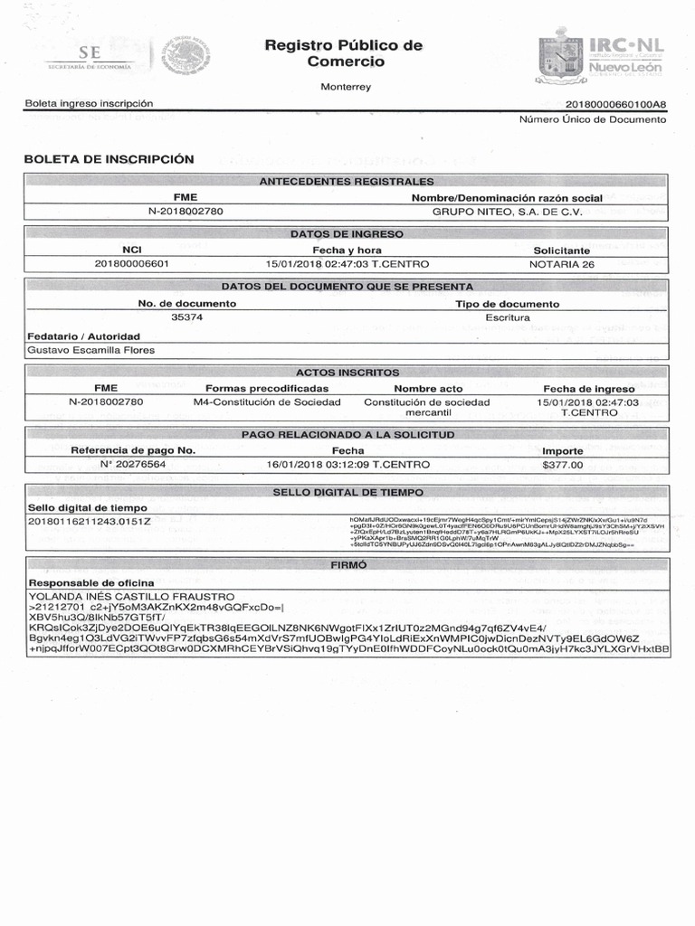 Registro Publico JL01302018 PDF | PDF
