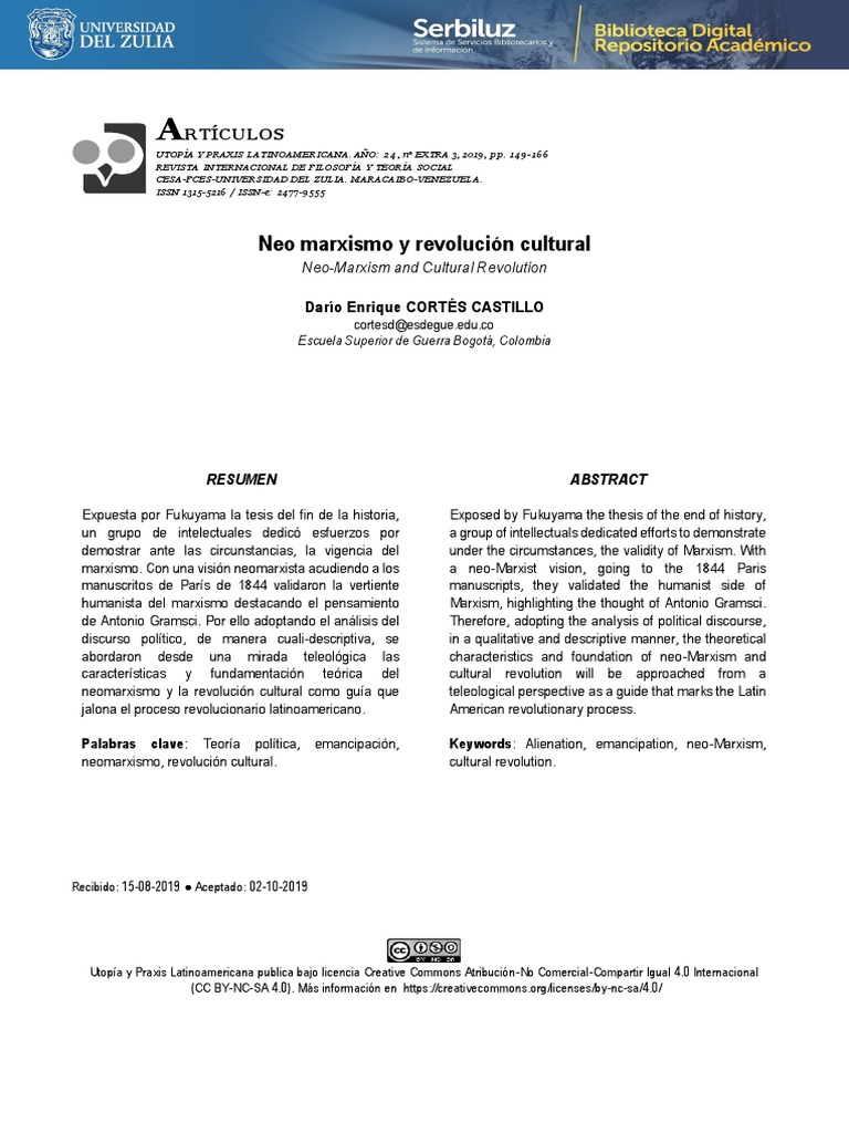 Neo Marxismo y Revolucion Cultural | PDF | Antonio Gramsci | marxismo