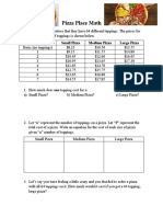 Math Café Menu and Pricing Guide | PDF