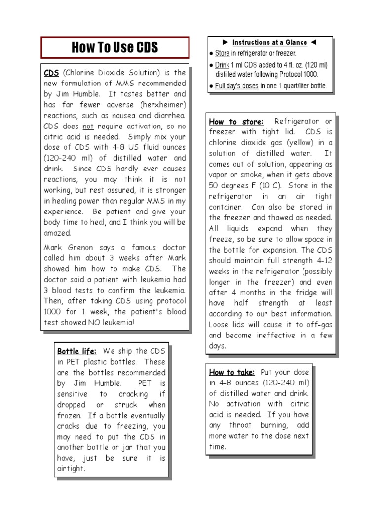 How To Use CDS: Instructions at A Glance | Download Free PDF ...