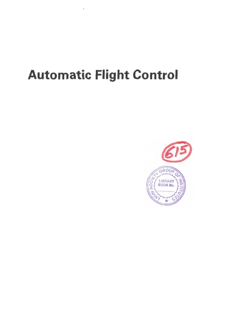 Automatic Flight Control by Pallet PDF | PDF | Drag (Physics) | Flight Dynamics (Fixed Wing ...