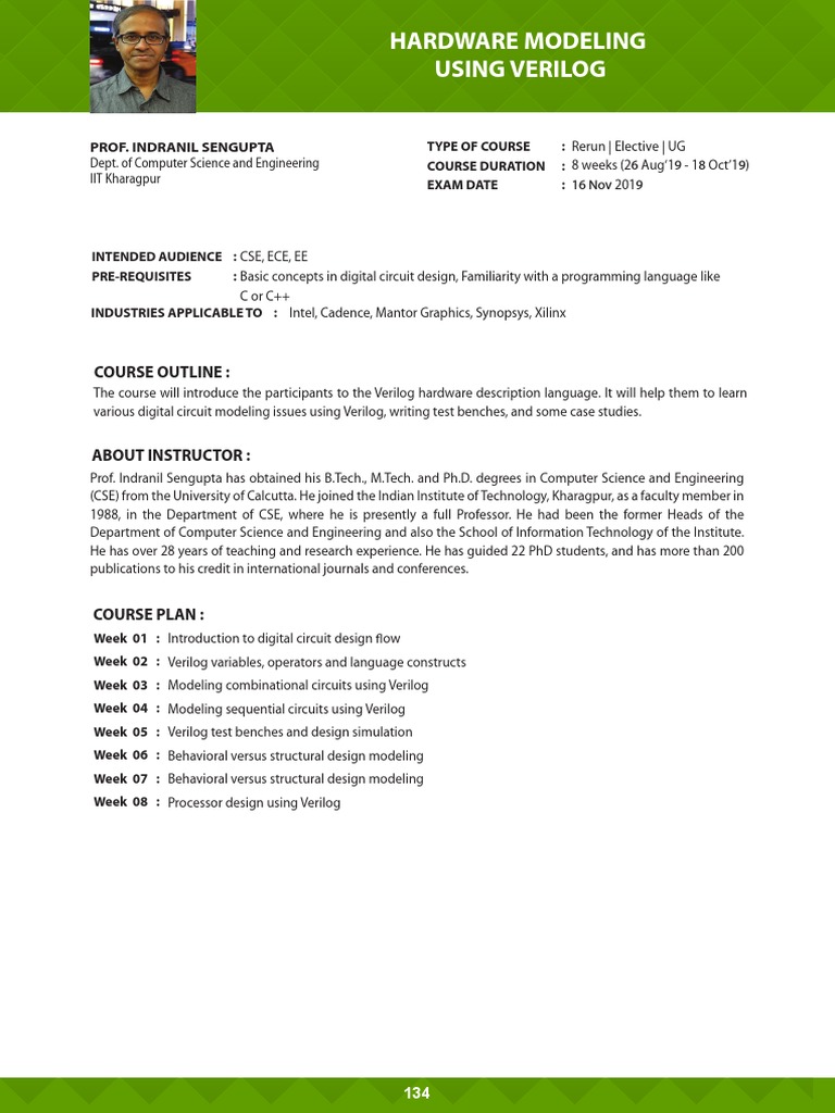Hardware Modeling Using Verilog: Course Outline | PDF