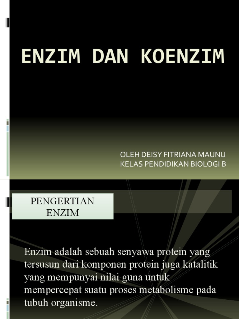 Enzim Dan Koenzim | PDF