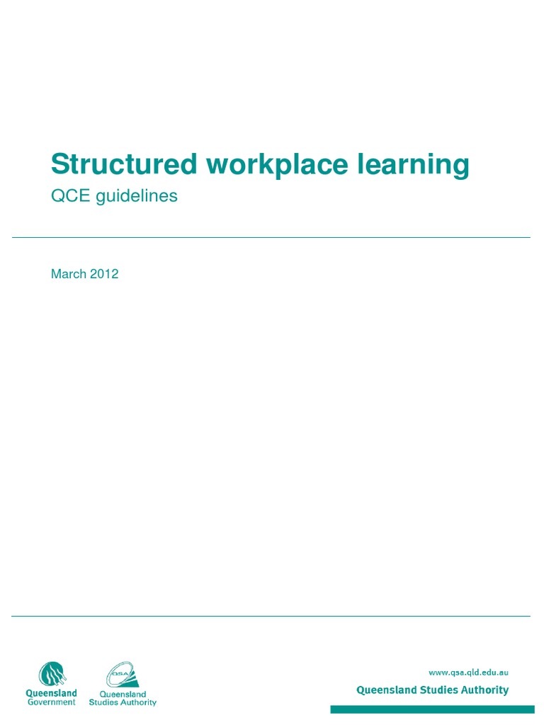 Structured Workplace Learning: QCE Guidelines | PDF | Educational ...