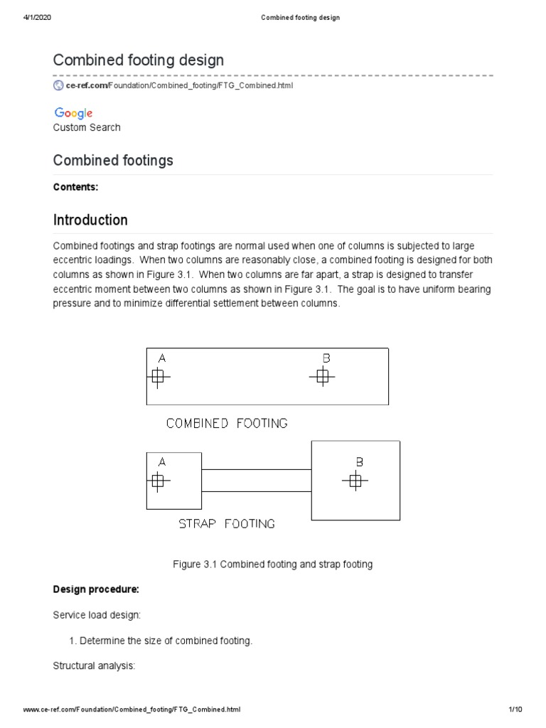 Combined Footing Design Guide | PDF | Structural Analysis | Strength Of ...