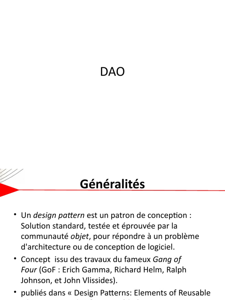 Cours Jdbc-Dao | PDF | Patron de conception | Développement de logiciel