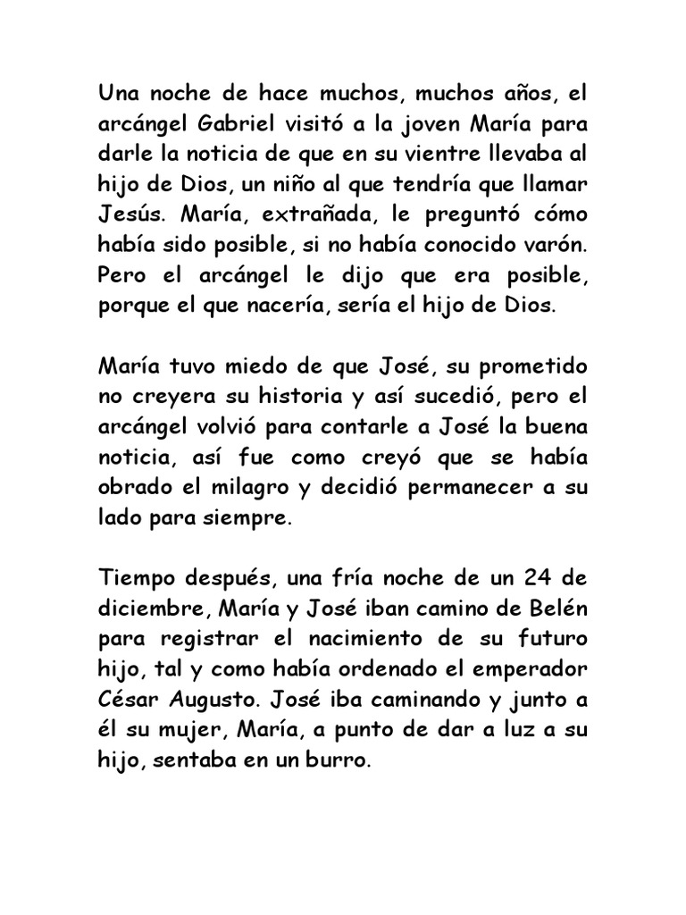 Cuento Nacimiento de Jesus | PDF