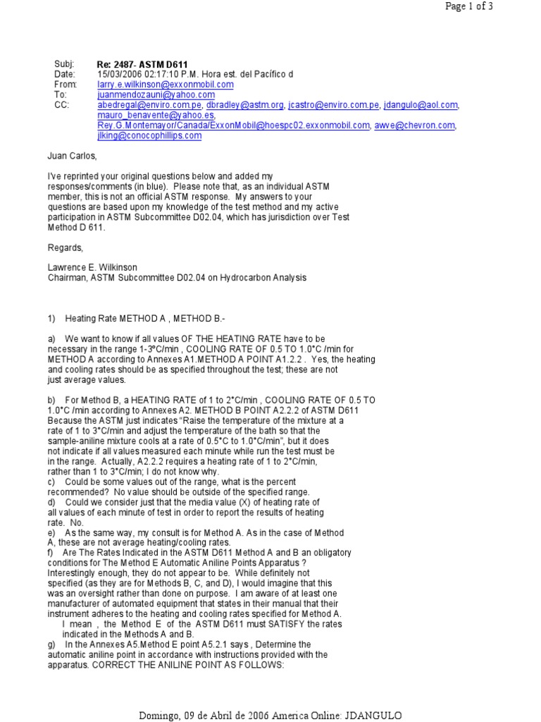 Re: 2487-ASTM D611 | PDF