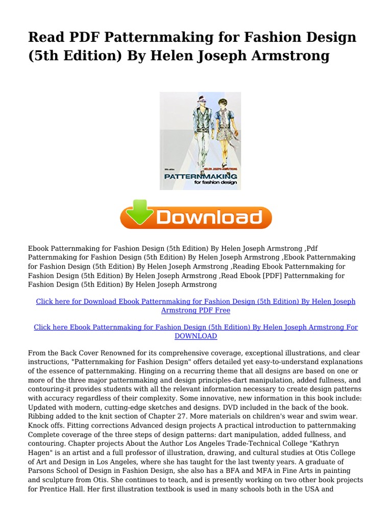 Read PDF Patternmaking For Fashion Design (5th Edition) by Helen Joseph ...