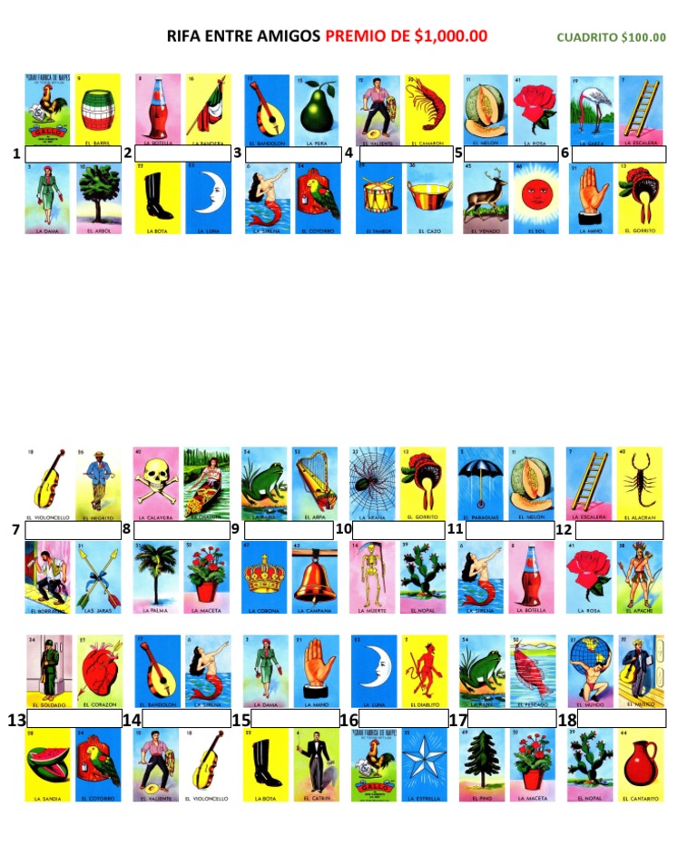 Rifa Loteria | PDF