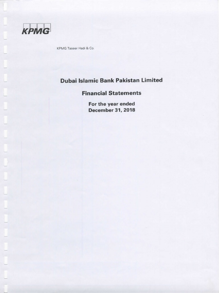 Dubai Islamic Bank Pakistan Limited Financial Statements: For The Year ...