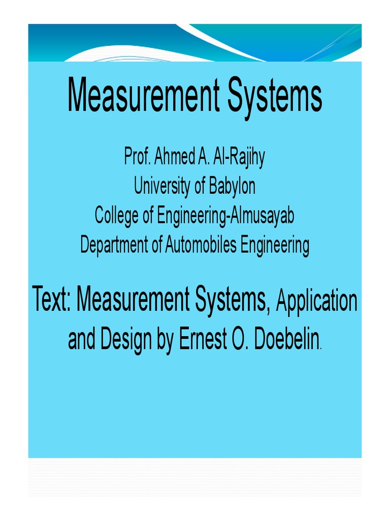 Measurment System | PDF