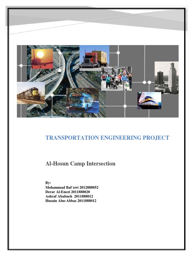 Transportation Engineering Project: Al-Hosun Camp Intersection ...