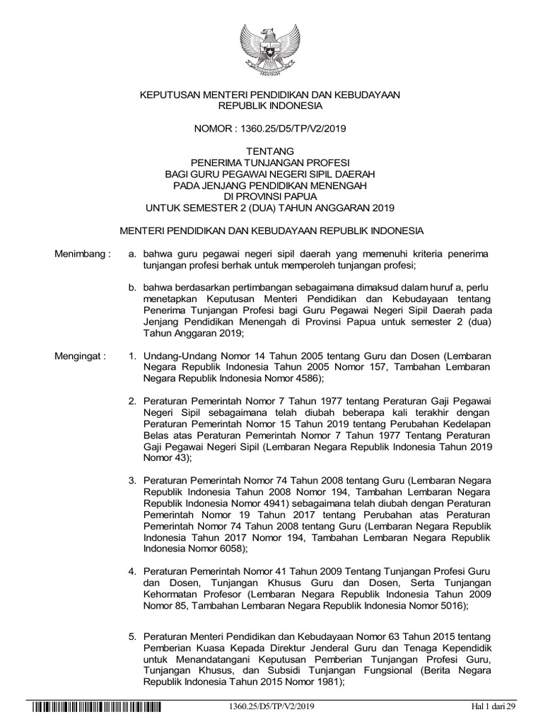 1360.25/D5/TP/V2/2019 Hal 1 Dari 29 | PDF