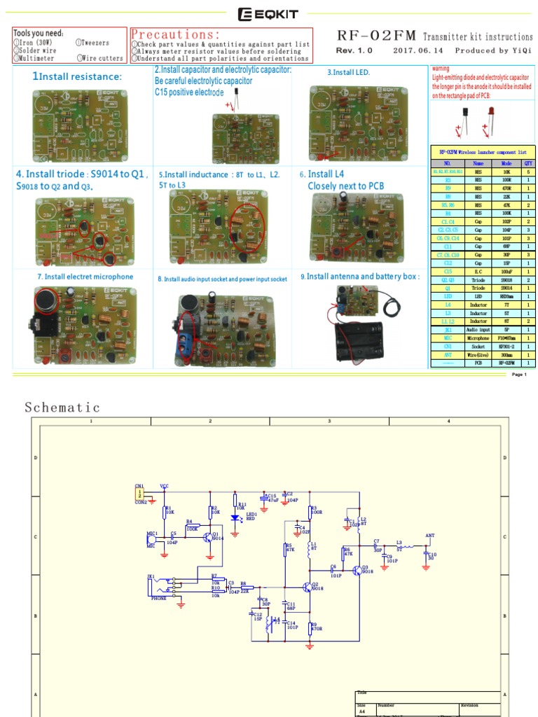 Transmitter Kit Instructions: A Guide to Assembling the Components of ...