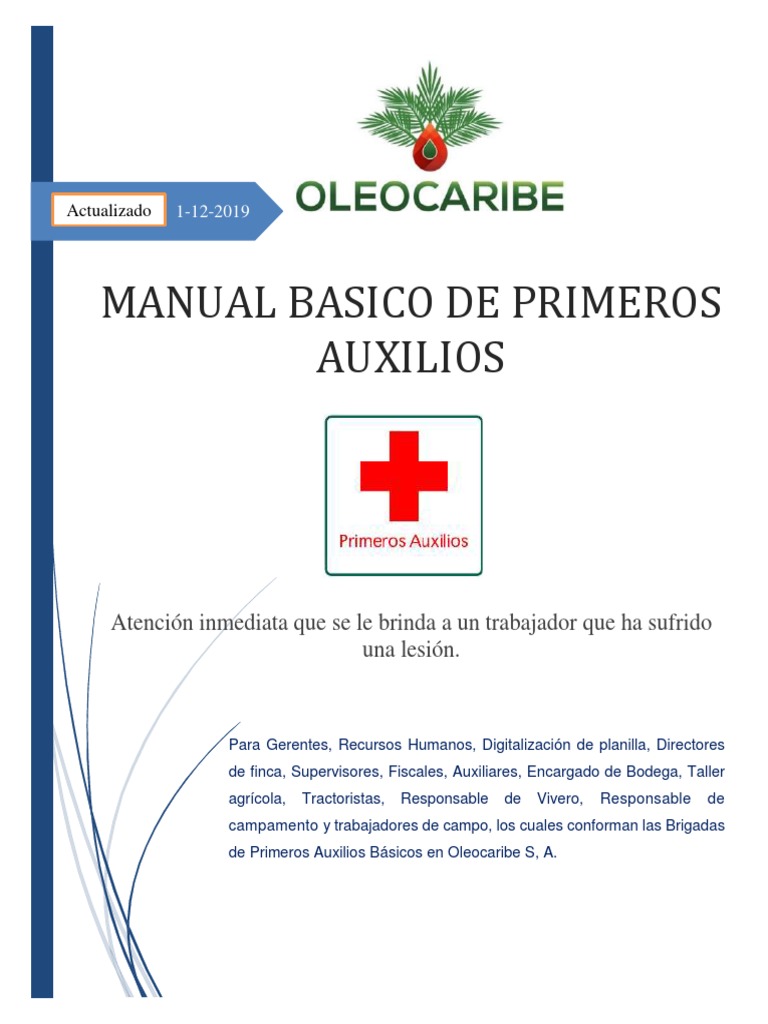 Manual Basico de Primeros Auxilios PDF | PDF | Primeros auxilios | Paro cardíaco