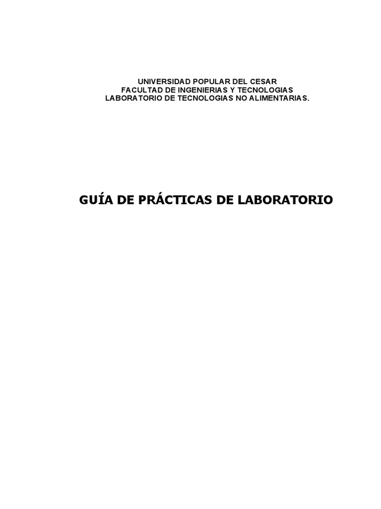 Guia de Laboratorio Textil | PDF | Química | Ciencias fisicas