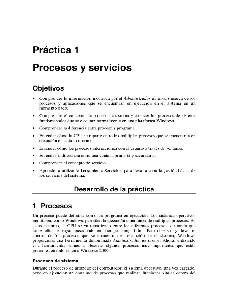 Practica01 PDF | PDF | Ventana (informática) | Proceso (Computación)