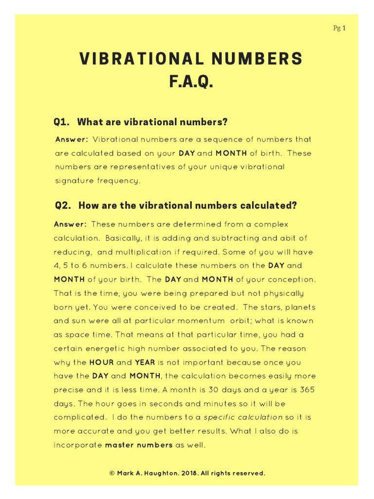 Vibrational Numbers (FAQ) PDF | PDF | Mechanical Engineering | Physics