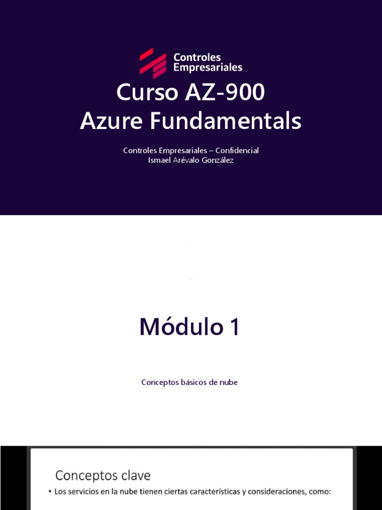 Curso AZ 900 Azure Fundamentals Modulo 1 PDF | PDF