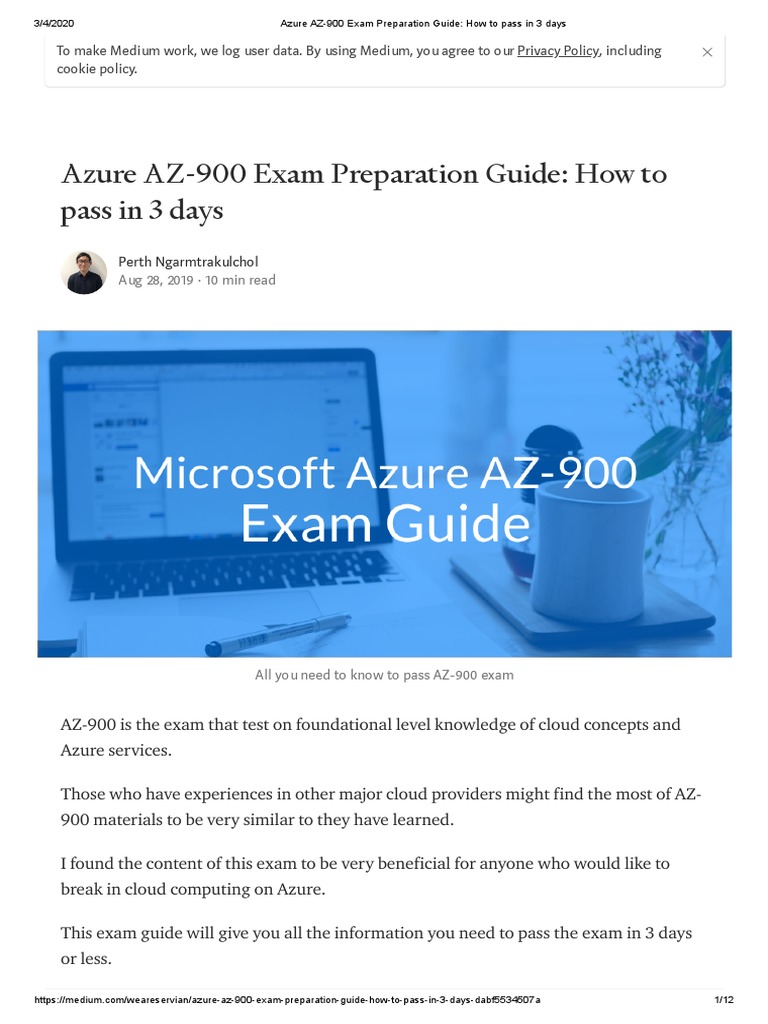 Azure AZ-900 Exam Preparation Guide - How To Pass in 3 Days | PDF ...