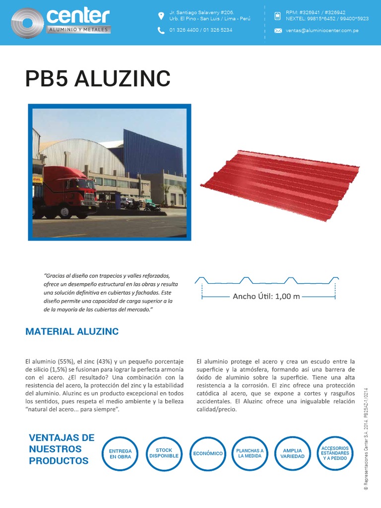 Ficha Tecnica Aluzin | PDF