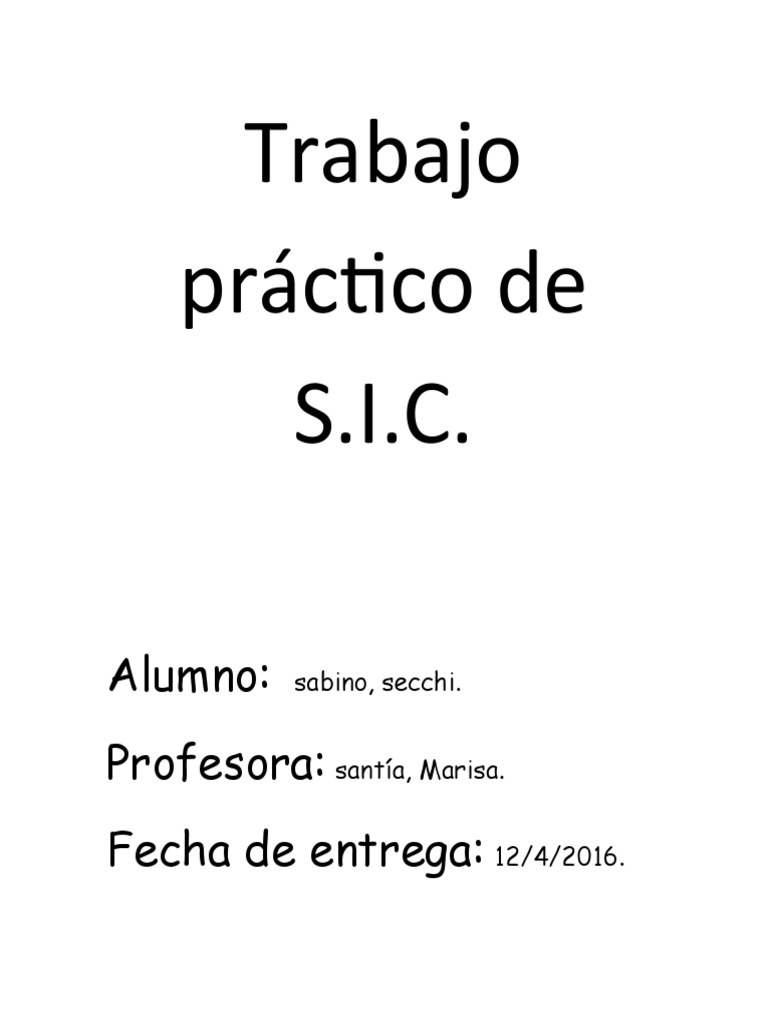 Trabajo Practico de Sic | PDF | Balance de pagos | Contabilidad
