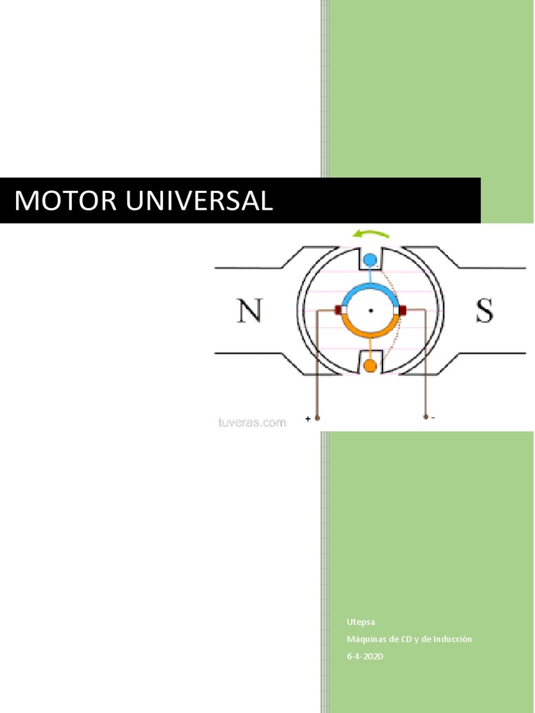 Funcionamiento y Conexión del Motor Universal | PDF | Motor eléctrico ...