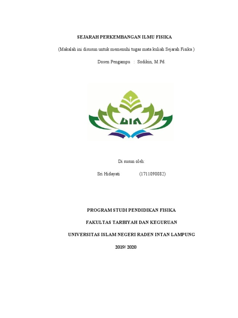 SEJARAH FISIKA Dan ILMUWAN | PDF