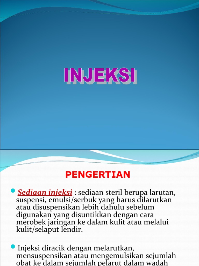 Materi 2 - Injeksi | PDF