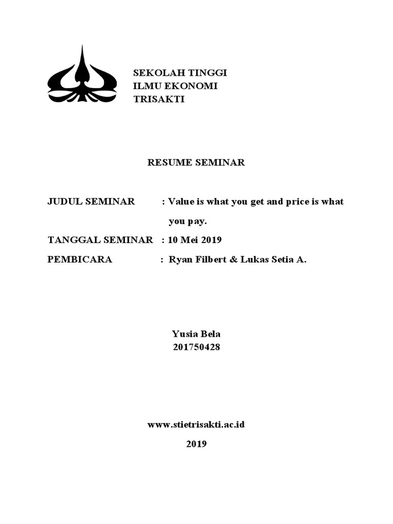 Resume Seminar Galvest | PDF