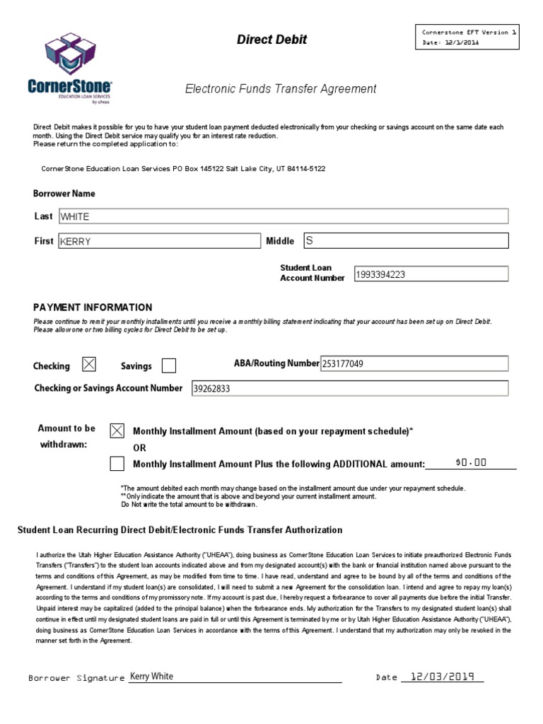 Cornerstone Application | PDF | Student Loan | Loans