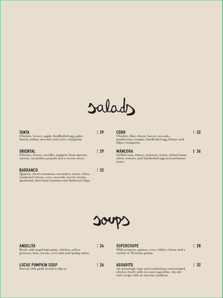 Tanta Carta Principal Ingles 2015 | PDF | North American Cuisine ...