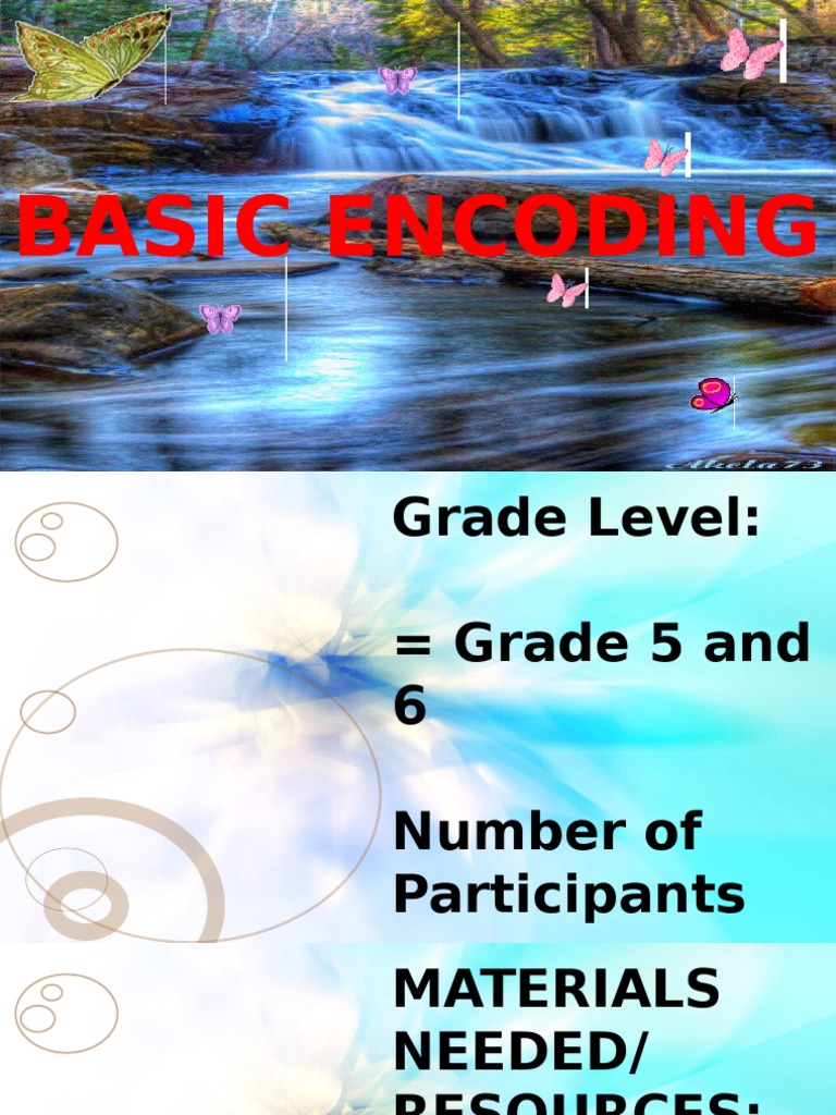 Basic Encoding | PDF | Cognition