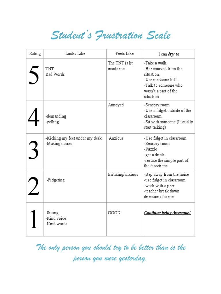 Students Frustration Scale | PDF