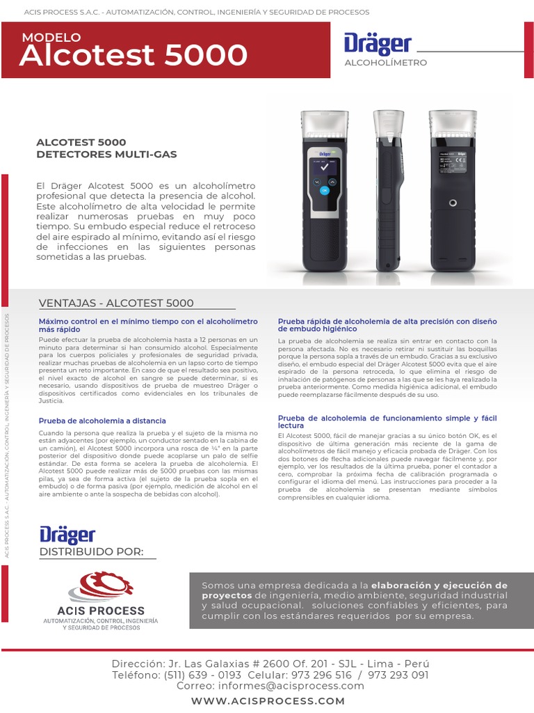 Alcotest 5000 - Hoja Tecnica - Fo Acis | PDF | Naturaleza | Science