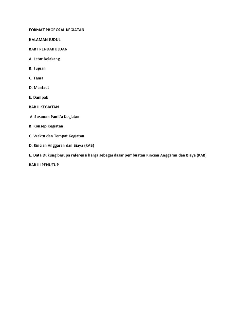 Proposal Ke Kementerian | PDF