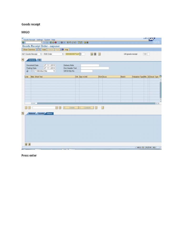 Goods Receipts | PDF