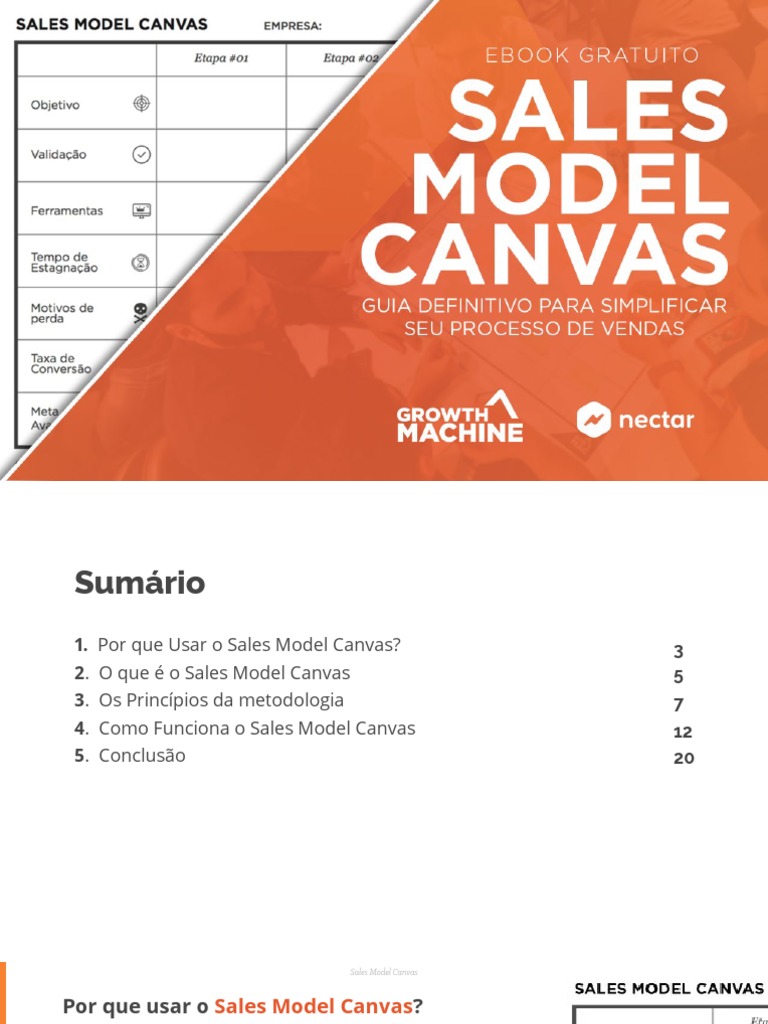 Ebook Sales Model Canvas PDF | PDF | Gestão de relacionamento com o ...