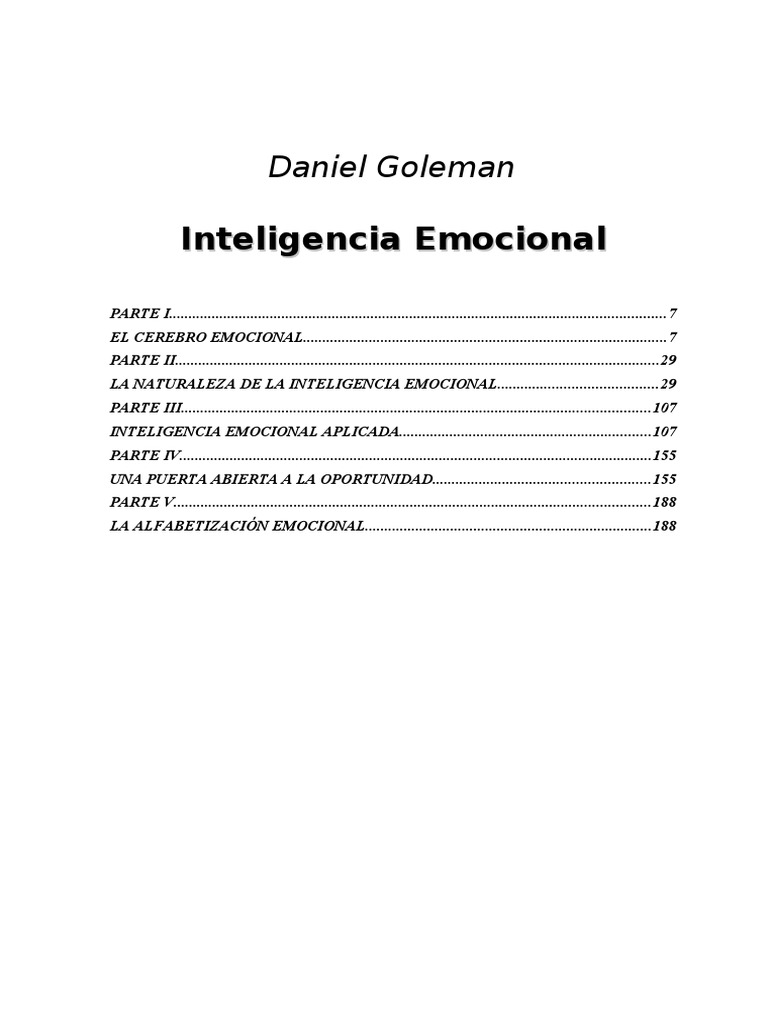 Goleman Daniel Inteligencia Emocional Descargar Gratis Pdf Las