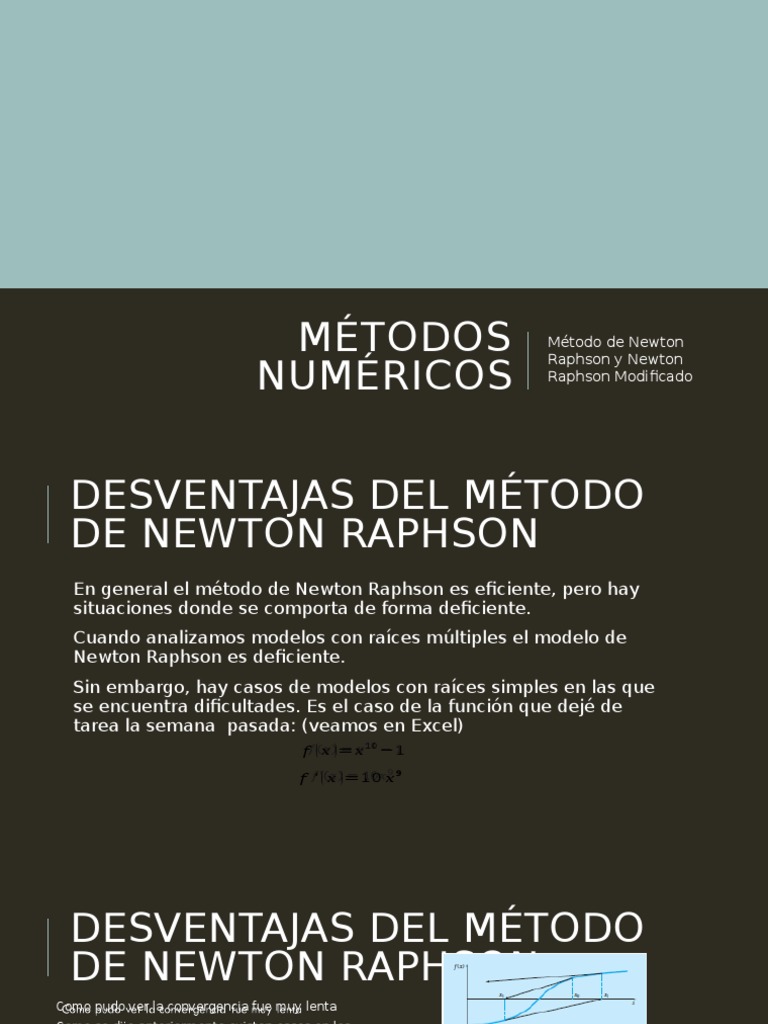 Médotodo de Newton Raphson Modificado Sección A | PDF | Matemáticas ...
